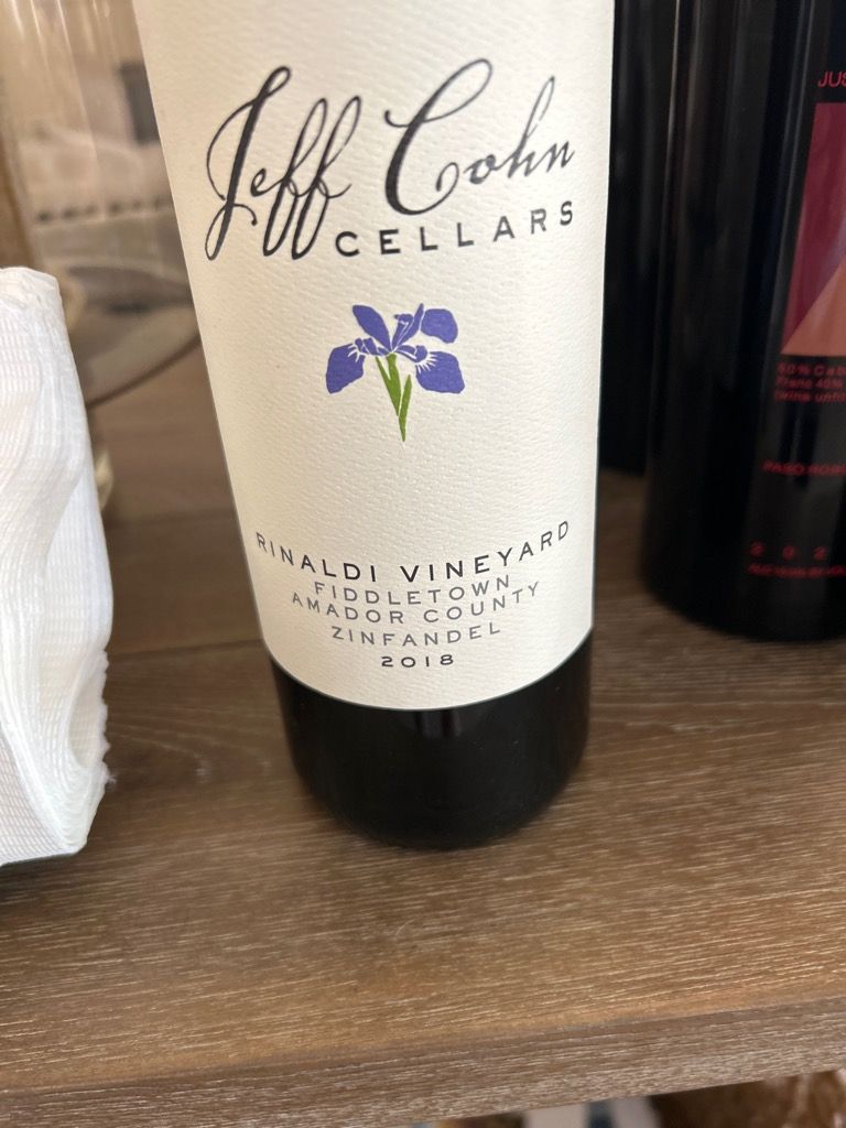 2018 Jeff Cohn Cellars Zinfandel Rinaldi Vineyard, USA, California ...