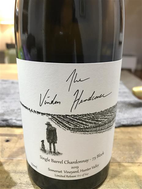 2019 Vinden Estate The Vinden Headcase Single Barrel Chardonnay ...
