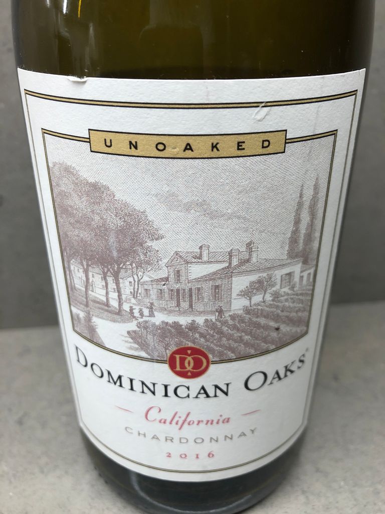 2016 Dominican Oaks Unoaked Chardonnay, USA, California, Napa Valley ...