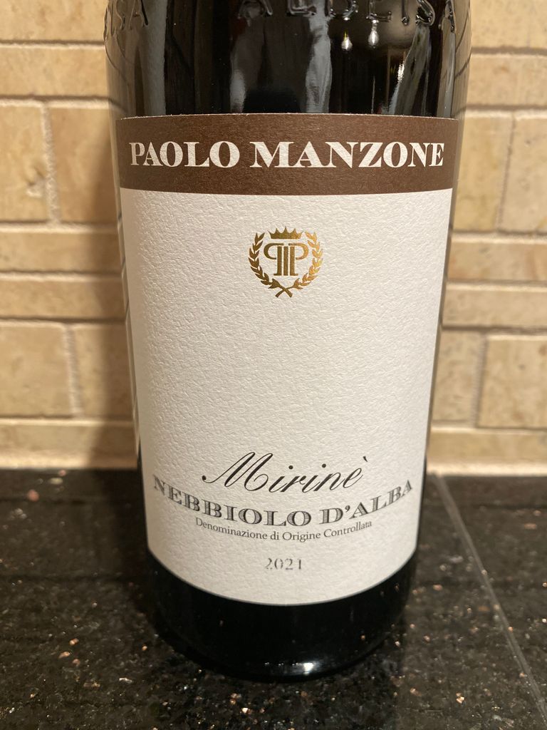 2022 Paolo Manzone Nebbiolo d'Alba Mirinè, Italy, Piedmont, Alba ...