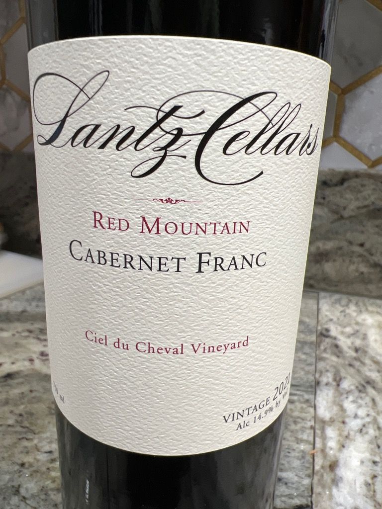 2023 Lantz Cellars Cabernet Franc Ciel du Cheval Vineyard, USA ...