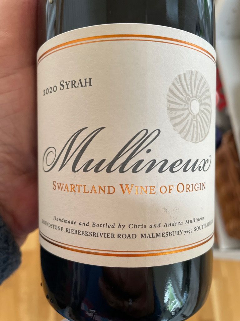 2020 Mullineux Syrah, South Africa, Coastal Region, Swartland - CellarTracker