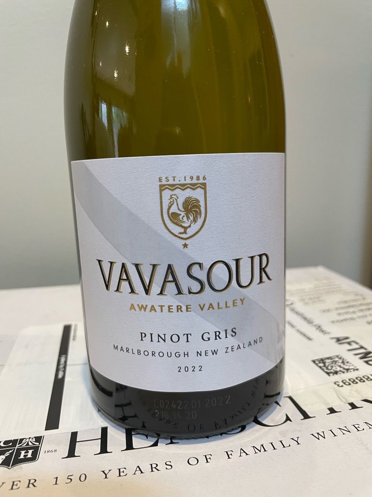 2021 Vavasour Pinot Gris, New Zealand, South Island, Marlborough ...