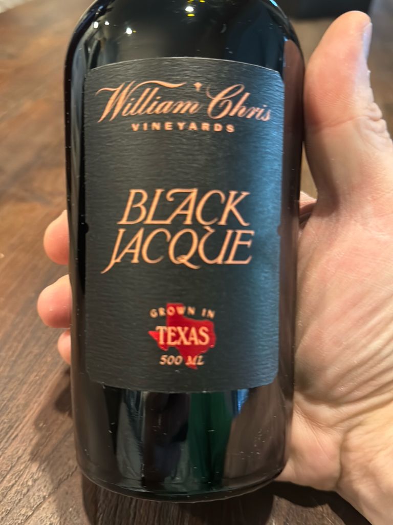 2018 William Chris Vineyards Black Spanish Black Jacque, USA, Texas ...