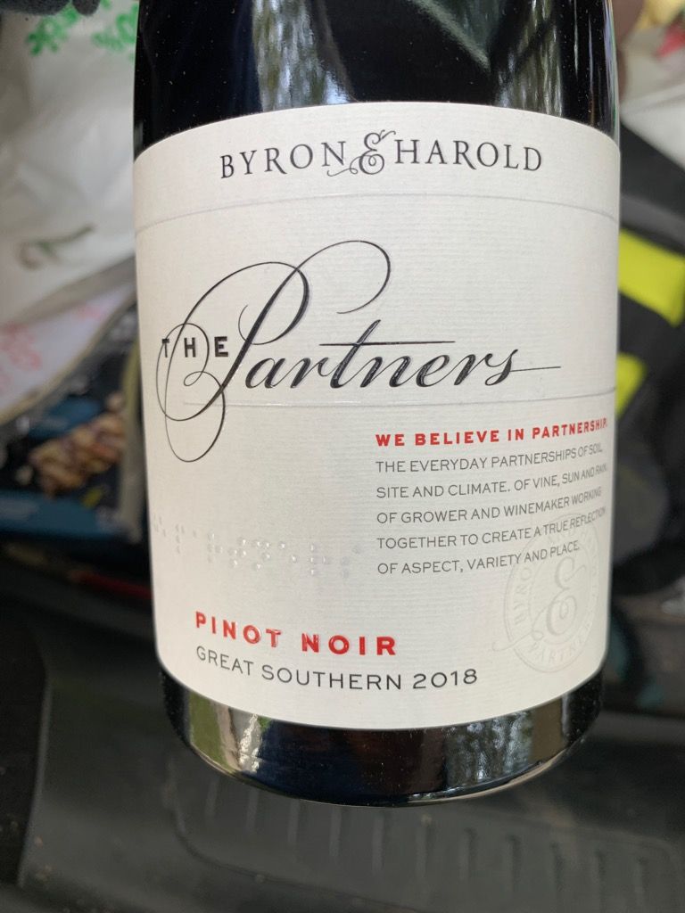 2019 Byron & Harold Pinot Noir The Partners, Australia, Western ...