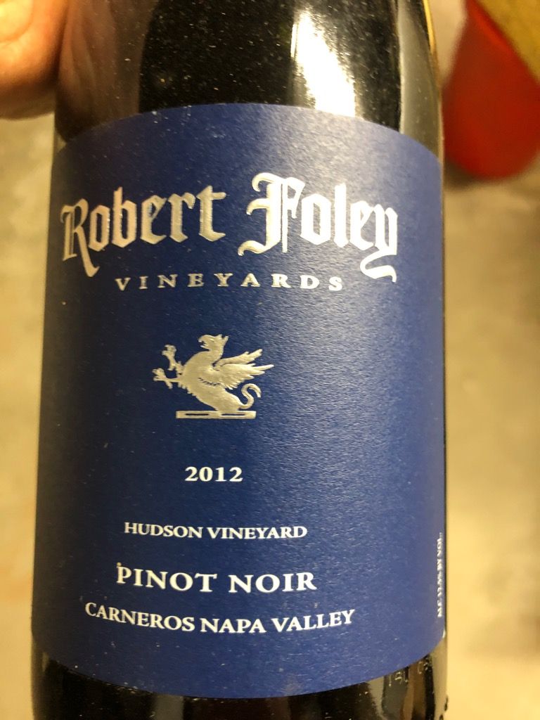 2012 Robert Foley Pinot Noir Hudson Vineyard, USA, California, Napa ...