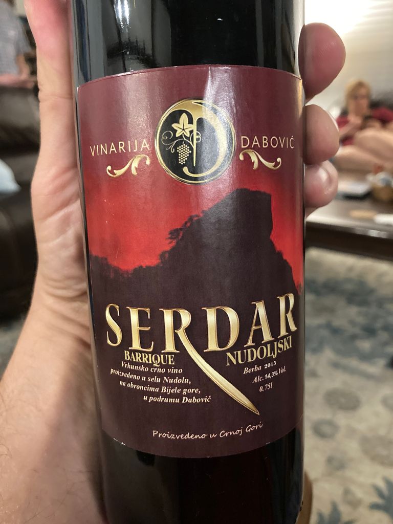 2015 Vinarija Dabović Vranec Barrique Serdar Nudolski, Montenegro, Bay ...