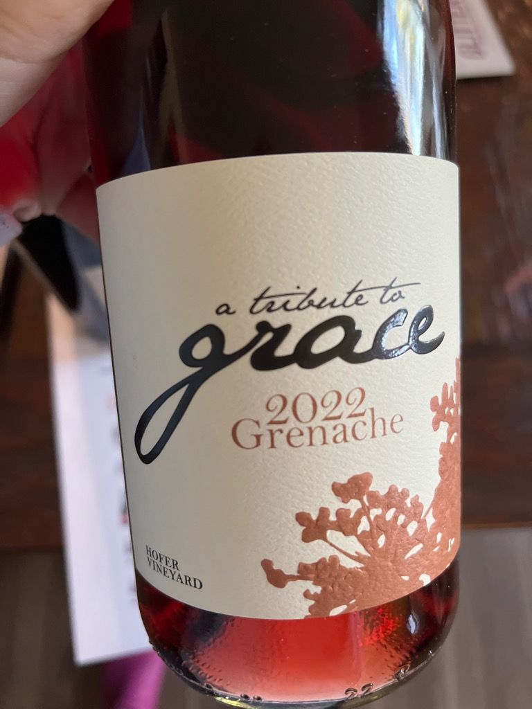 2022 A Tribute to Grace Wine Company Rosé Hofer Vineyard, USA ...