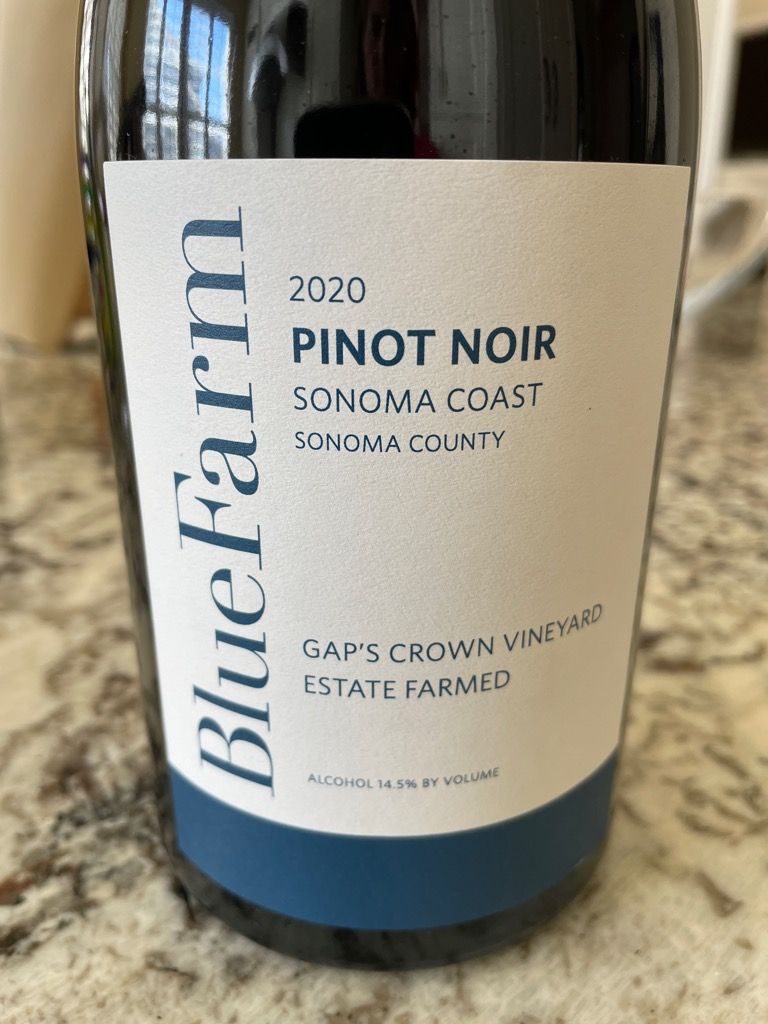 2021 Blue Farm Pinot Noir Gap's Crown Vineyard, USA, California, Sonoma ...