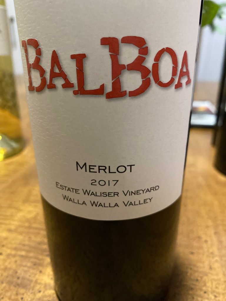 2017 Balboa Winery Merlot Waliser Vineyard, USA, Washington, Columbia ...