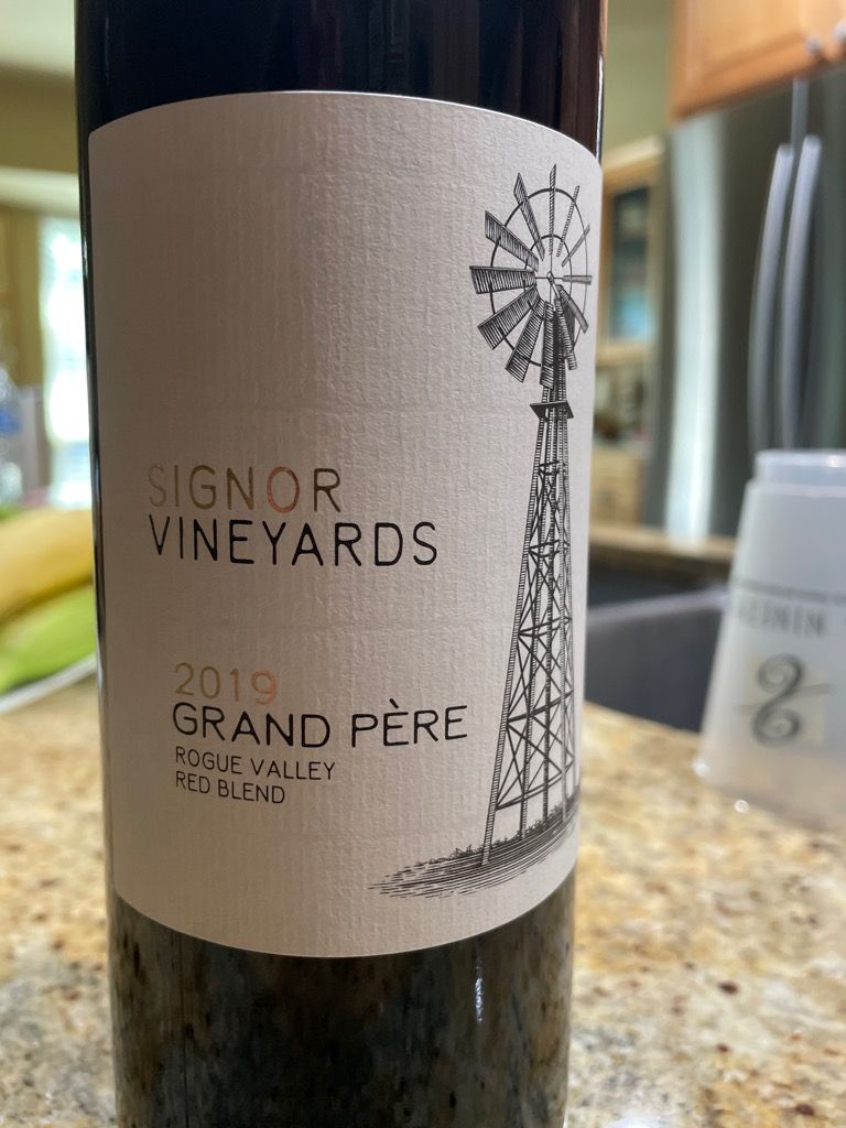2019 Signor Vineyards Grand-Père, USA, Oregon, Southern Oregon, Rogue ...