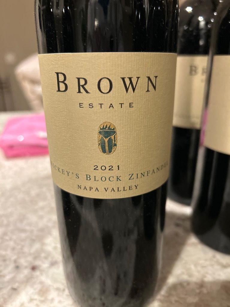 2021 Brown Estate Zinfandel Mickey's Block, USA, California, Napa ...