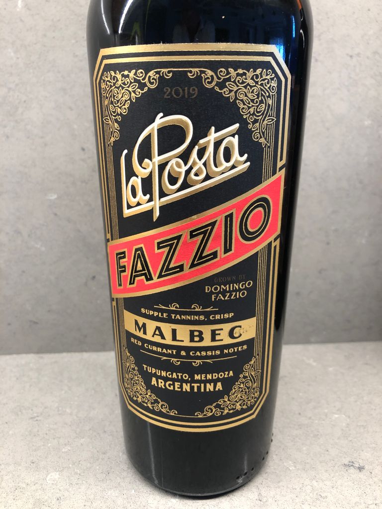 2019 La Posta Malbec Domingo Fazzio Vineyard, Argentina, Mendoza, Valle ...
