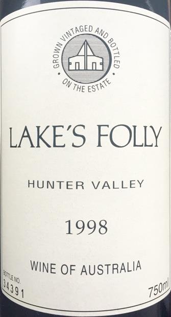 1998 Lake's Folly Red Blend, Australia, New South Wales, Hunter Valley ...