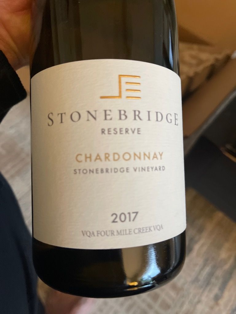 2019 Stonebridge Wines Chardonnay Reserve Stonebridge Vineyard, Canada ...
