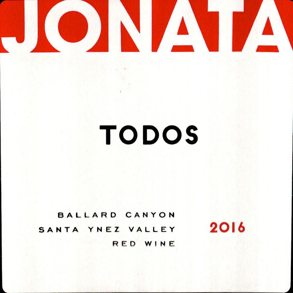2016 Jonata Winery Todos, USA, California, Central Coast, Ballard ...
