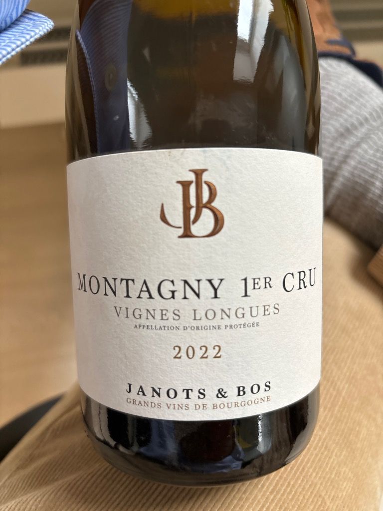 2022 Janotsbos Montagny 1er Cru Les Vignes Longues Blanc, France ...