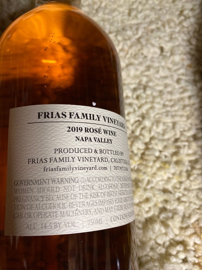 2020 Frias Family Vineyard Rosé, USA, California, Napa Valley ...