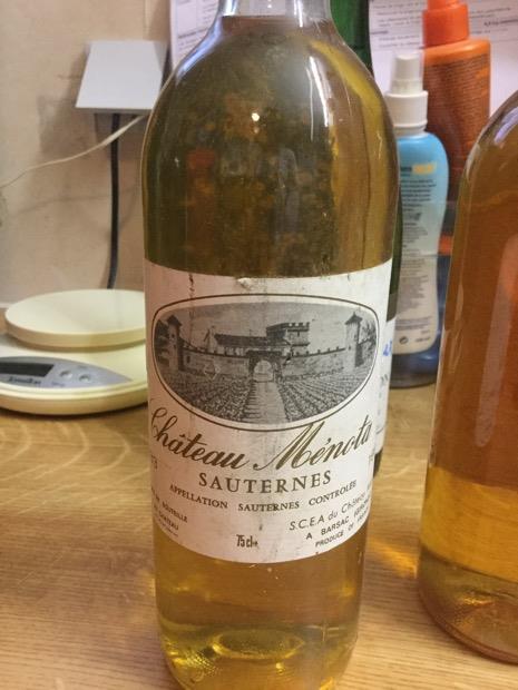 1983 Château Ménota Sauternes, France, Bordeaux, Sauternais, Sauternes ...