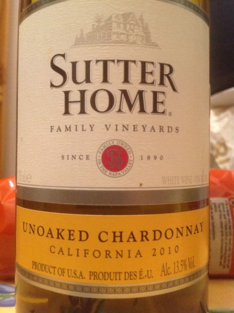2009 Sutter Home Winery Unoaked Chardonnay, USA, California, Napa ...
