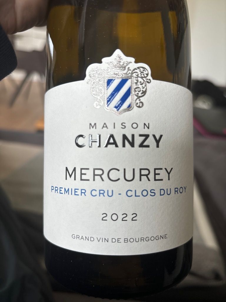 2022 Maison Chanzy Mercurey 1er Cru Clos du Roy Blanc, France, Burgundy ...