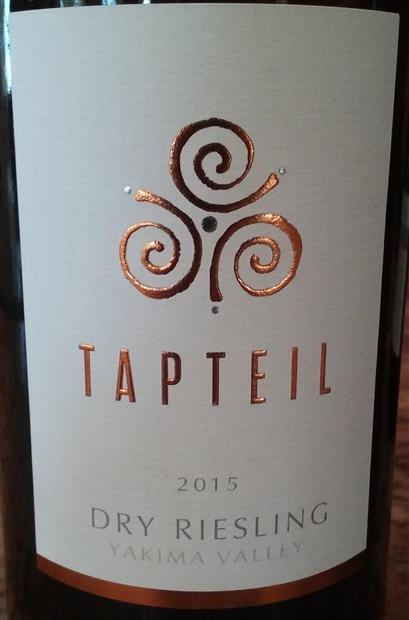 2015 Tapteil Dry Riesling, USA, Washington, Columbia Valley, Yakima ...