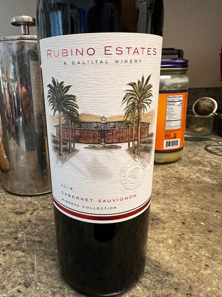 2018 Rubino Estates Winery Cabernet Sauvignon Riserva, USA, California ...