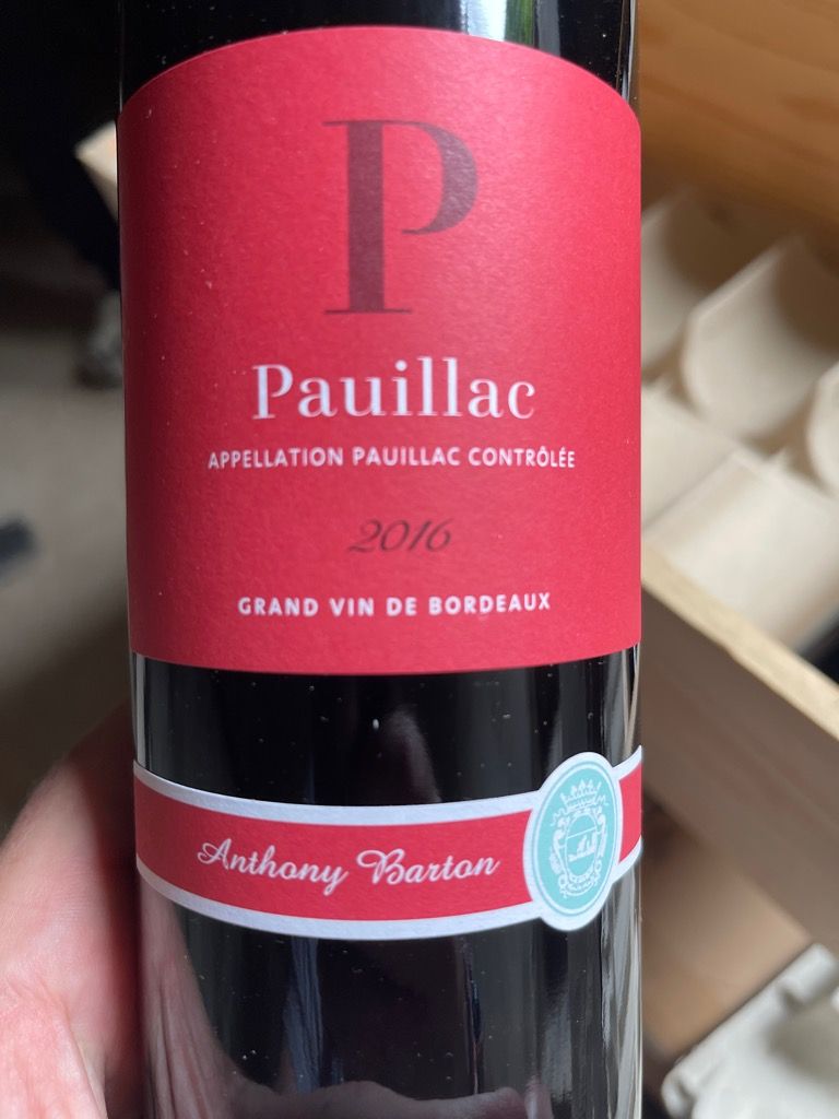 2016 Anthony Barton Pauillac, France, Bordeaux, Médoc, Pauillac ...