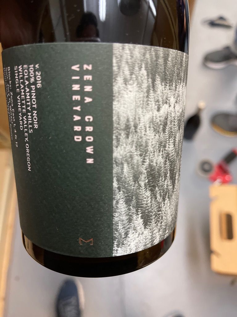 2016 Zena Crown Vineyard Pinot Noir The Sum, USA, Oregon, Willamette ...