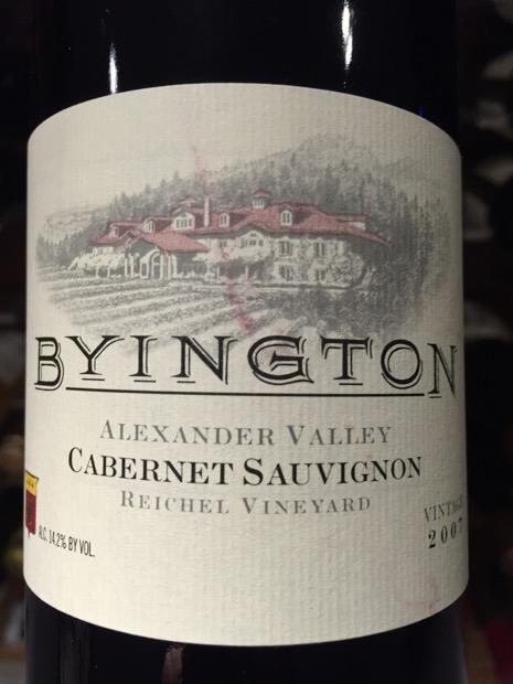 2006 Byington Cabernet Sauvignon Reichel Vineyard, USA, California ...