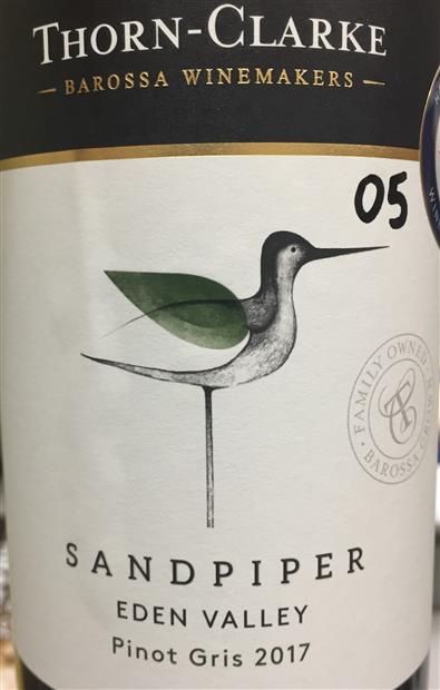 2019 Thorn-Clarke Pinot Gris Sandpiper, Australia, South Australia ...