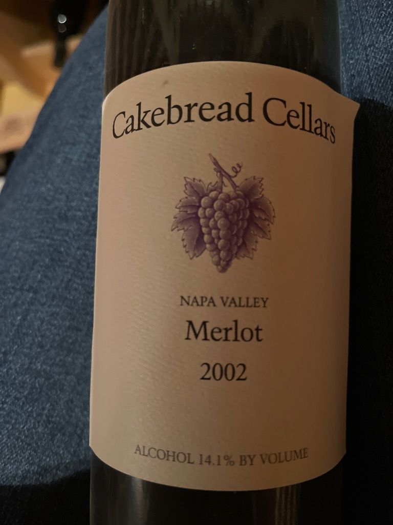 2002 Cakebread Cellars Merlot, USA, California, Napa Valley - CellarTracker