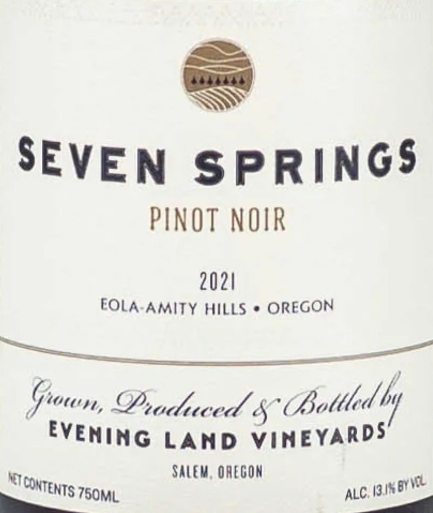 2021 Evening Land Vineyards Pinot Noir Eola - Amity Hills, USA, Oregon ...