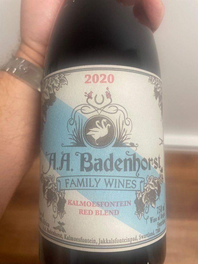 2020 Badenhorst Family Wines Red Blend Kalmoesfontein Swartland, South ...