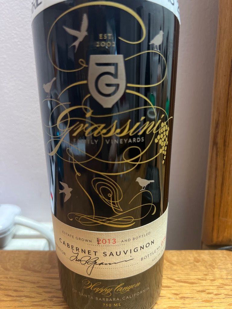 2013 Grassini Family Vineyards Cabernet Sauvignon, USA, California ...