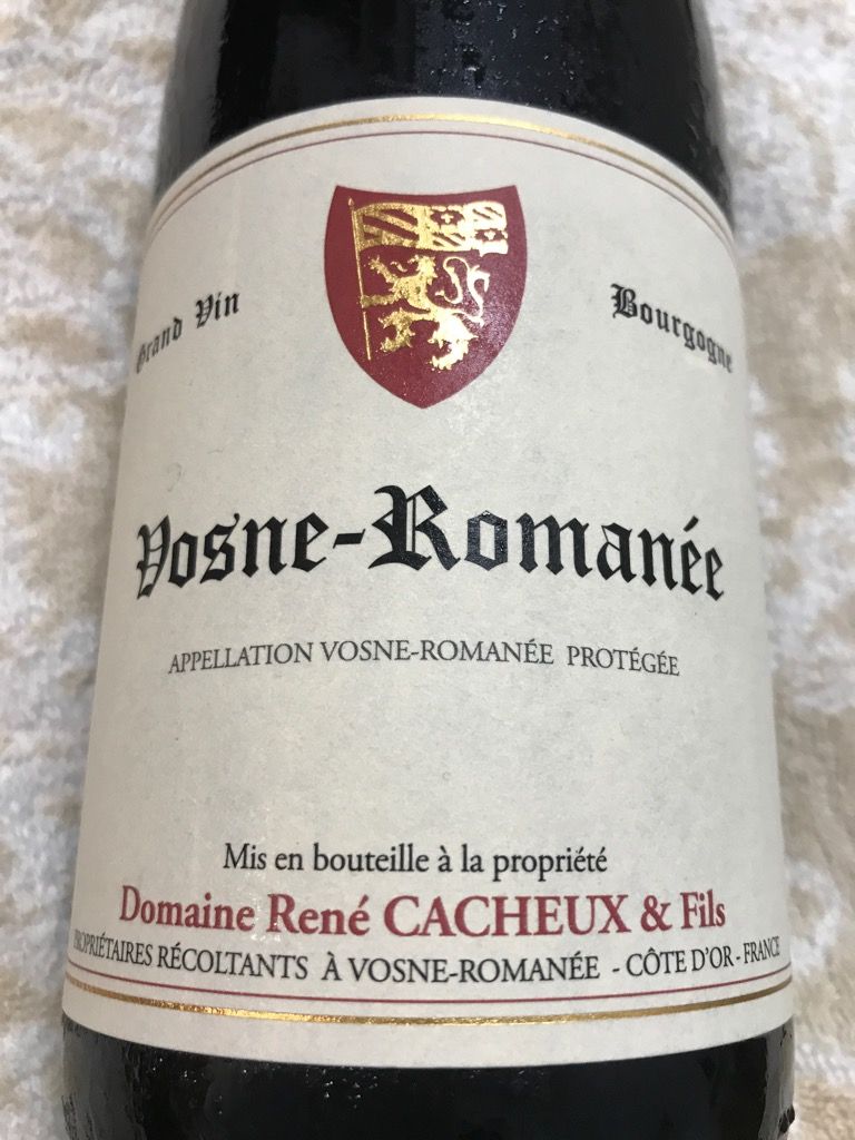 2018 René Cacheux et Fils Vosne-Romanée, France, Burgundy, Côte de ...