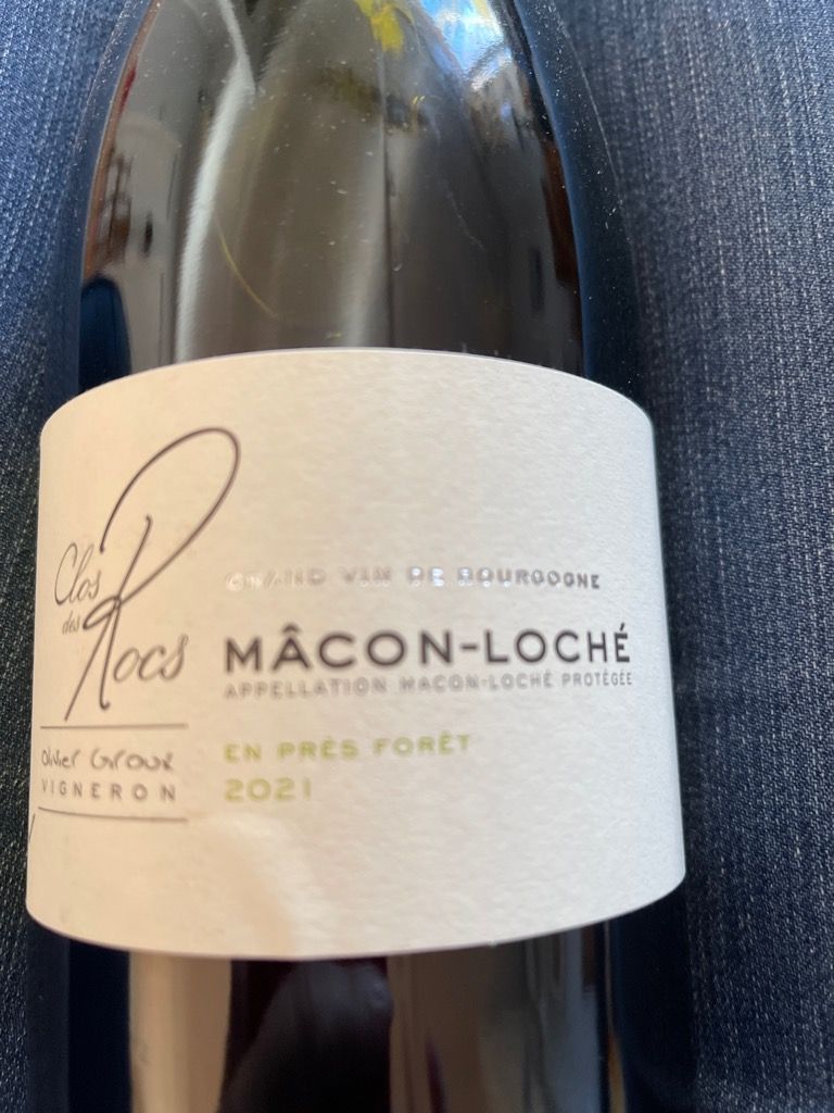 2021 Domaine Clos des Rocs Mâcon-Loche En Près Forêt, France, Burgundy ...