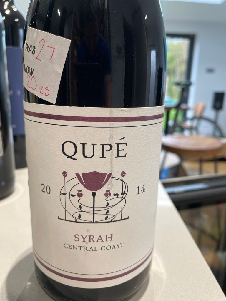 2014 Qupé Syrah, USA, California, Central Coast - CellarTracker