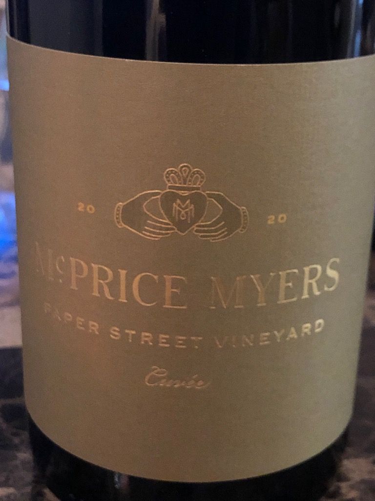2020 McPrice Myers Cuvée Paper Street, USA, California, Central Coast ...