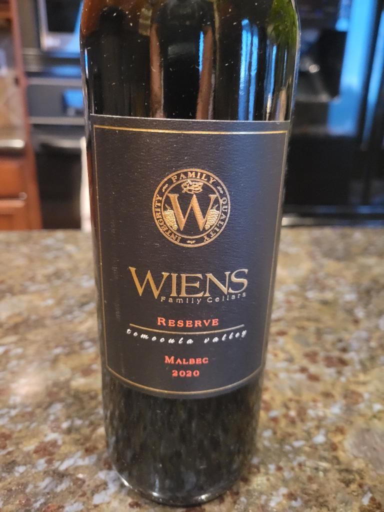 2020 Wiens Family Cellars Malbec Reserve, USA, California, South Coast, Temecula Valley ...