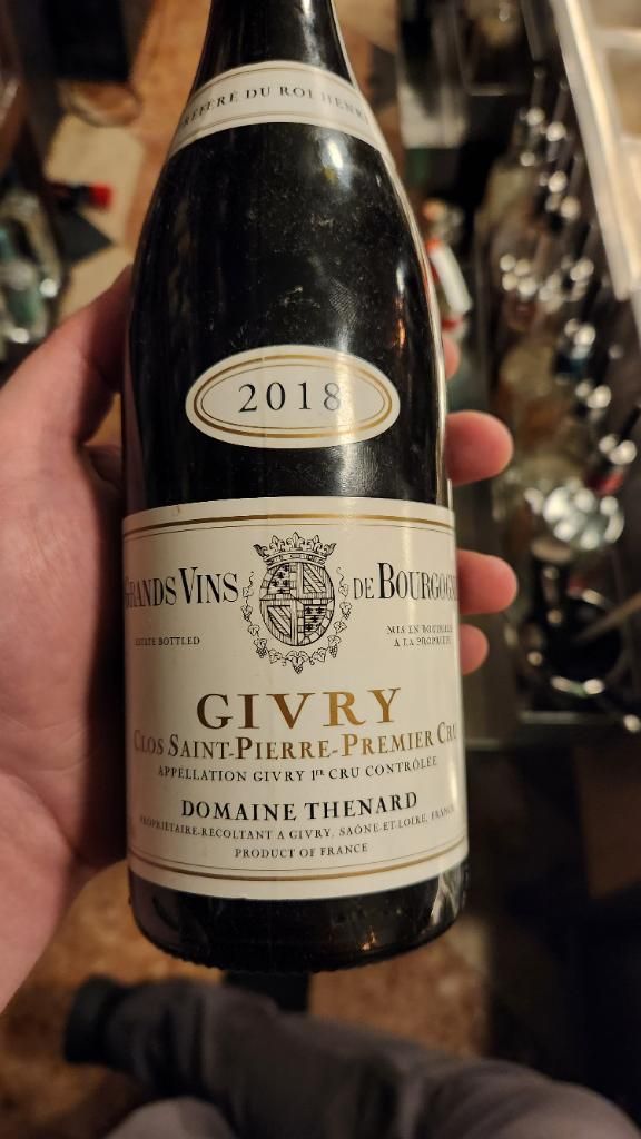 2022 Domaine Thenard Givry 1er Cru Clos St Pierre, France, Burgundy ...