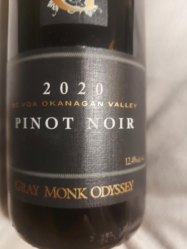 2021 Gray Monk Estate Winery Pinot Noir Odyssey, Canada, British ...