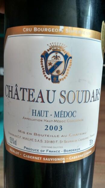 2003 Château Soudars, France, Bordeaux, Médoc, Haut-Médoc - CellarTracker
