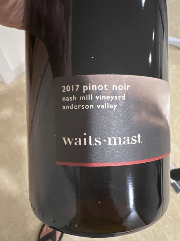 2021 Waits-Mast Family Cellars Pinot Noir Oppenlander Vineyard, USA ...