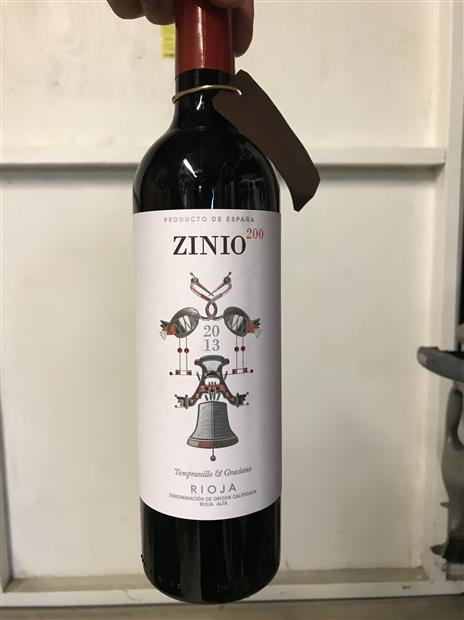 2013 Bodegas Patrocinio Rioja Zinio, Spain, La Rioja, La Rioja Alta ...