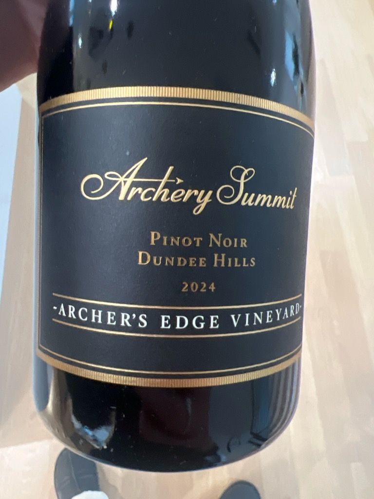 2024 Archery Summit Pinot Noir Archer's Edge, USA, Oregon, Willamette ...