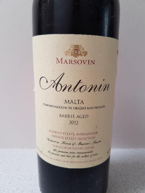 2012 Marsovin Antonin, Malta, DOK Malta Superiore - CellarTracker
