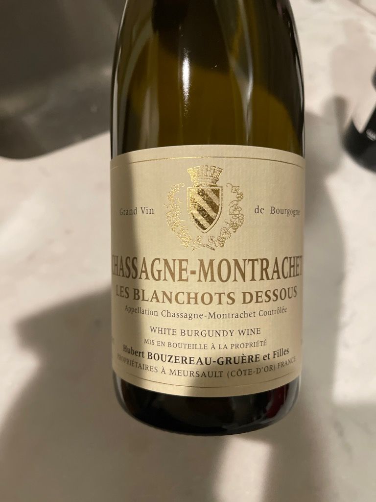 2020 Hubert Bouzereau-Gruère et Filles Chassagne-Montrachet Les ...