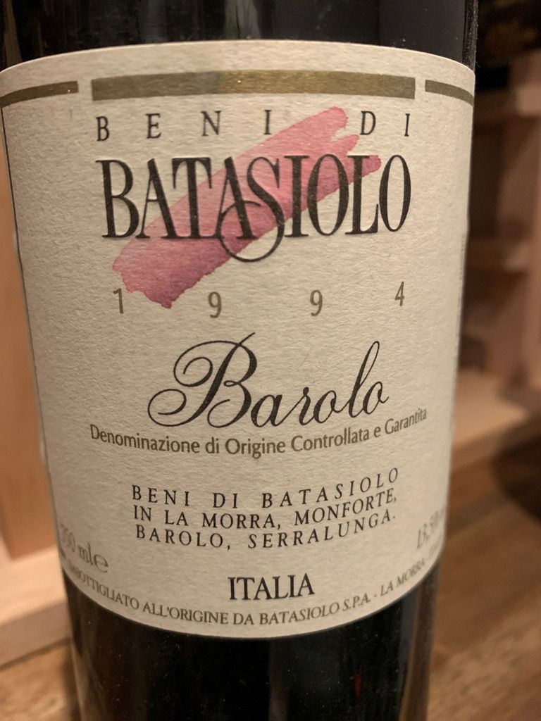 1994 Beni di Batasiolo Barolo, Italy, Piedmont, Langhe, Barolo ...