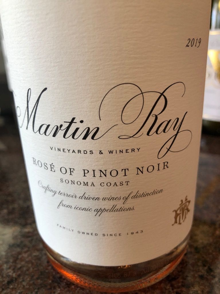 2019 Martin Ray Rosé of Pinot Noir Russian River Valley, USA ...